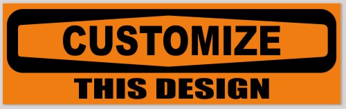 Orange and Black Safety Bumper Sticker | MakeStickers